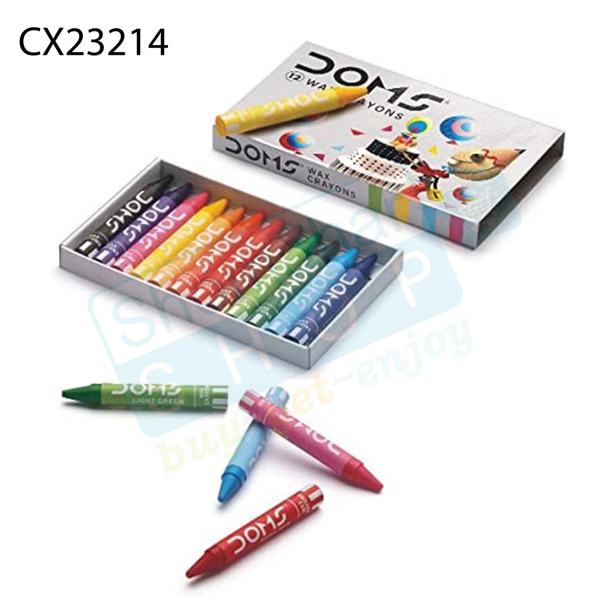 DOMS Wax Crayon 12 Colors Pack | DOMS মোম ক্রেয়ন - Shomahar Shop